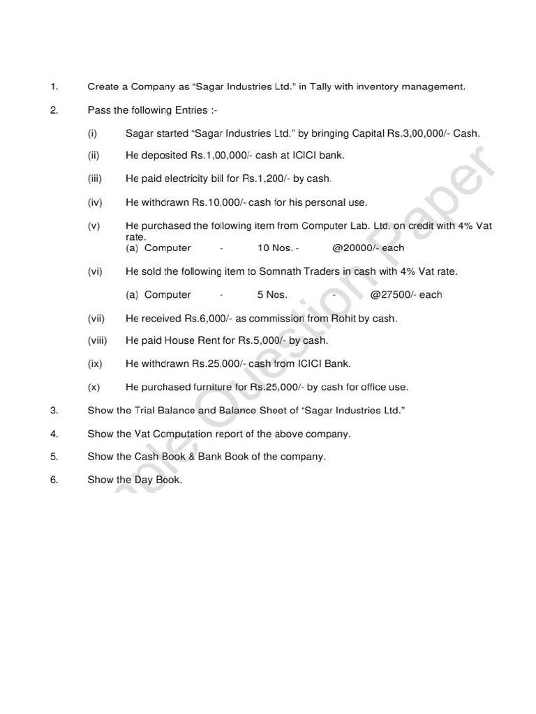 tally practice | PDF