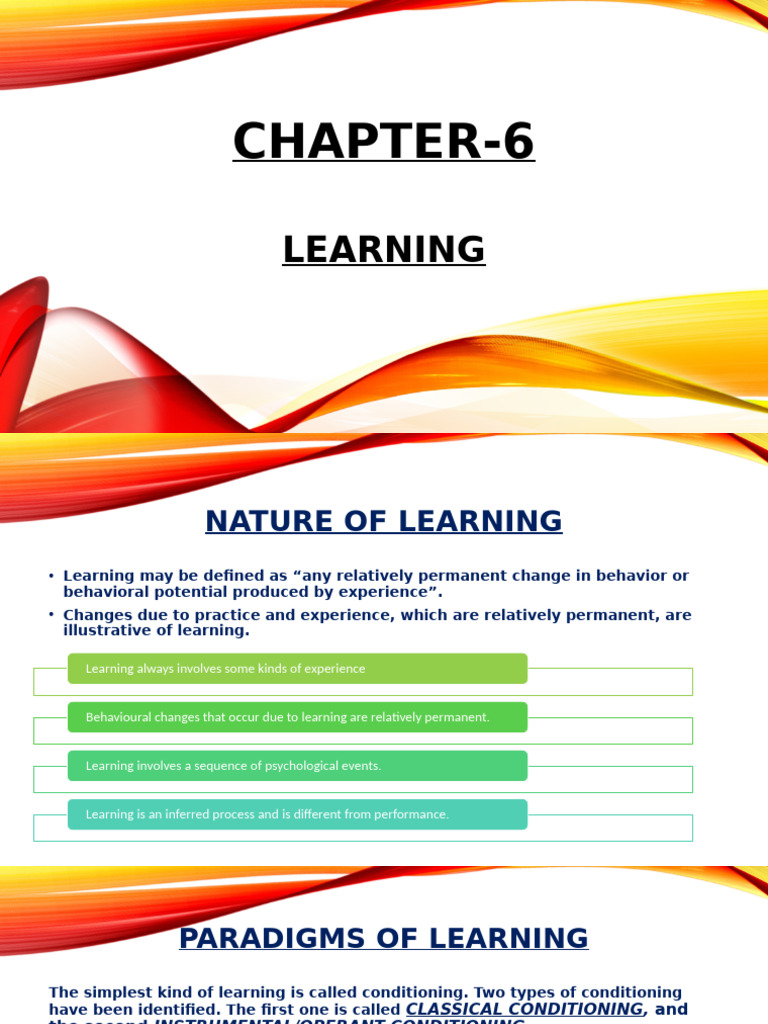 Ch 6 - ppt | PDF | Classical Conditioning | Reinforcement