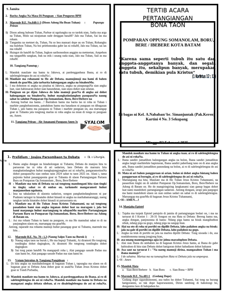 TERTIB ACARA Parta NABABAN | PDF