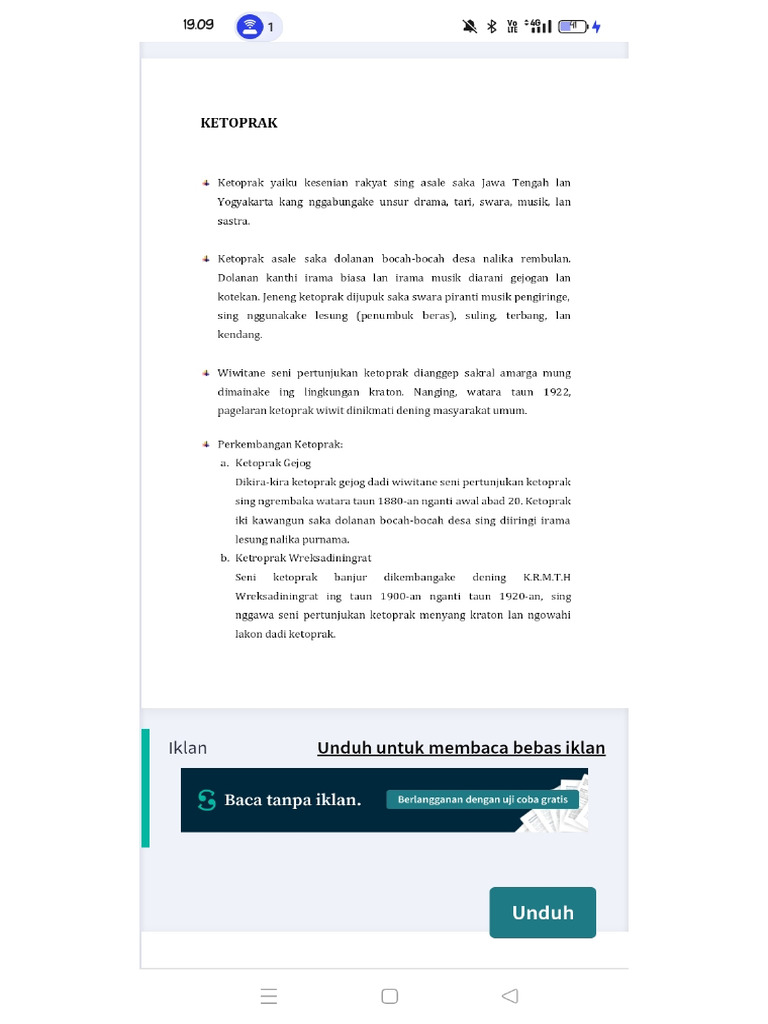 Tugas b. Jawa Ludruk Dan Ketoprak | PDF