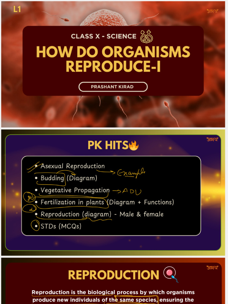 How Do Organisms Reproduce 1 Class Notes | PDF