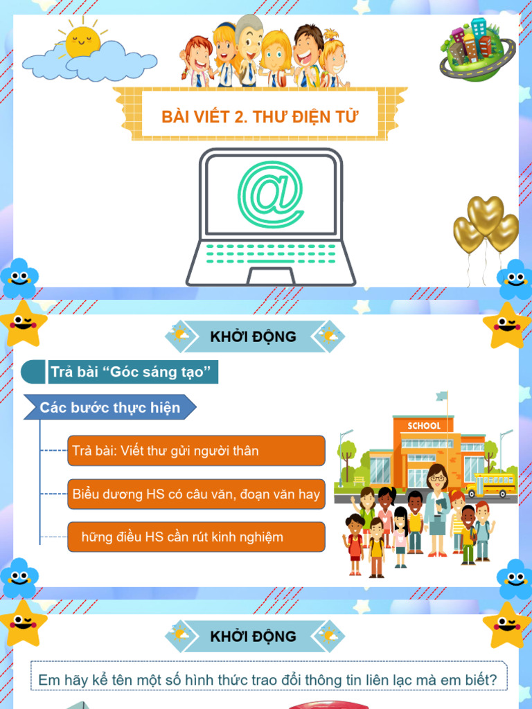 Tuan 23 Bai Viet 2 Thu Dien Tu Bai Giang Powerpoint Tieng Viet 3 Canh ...