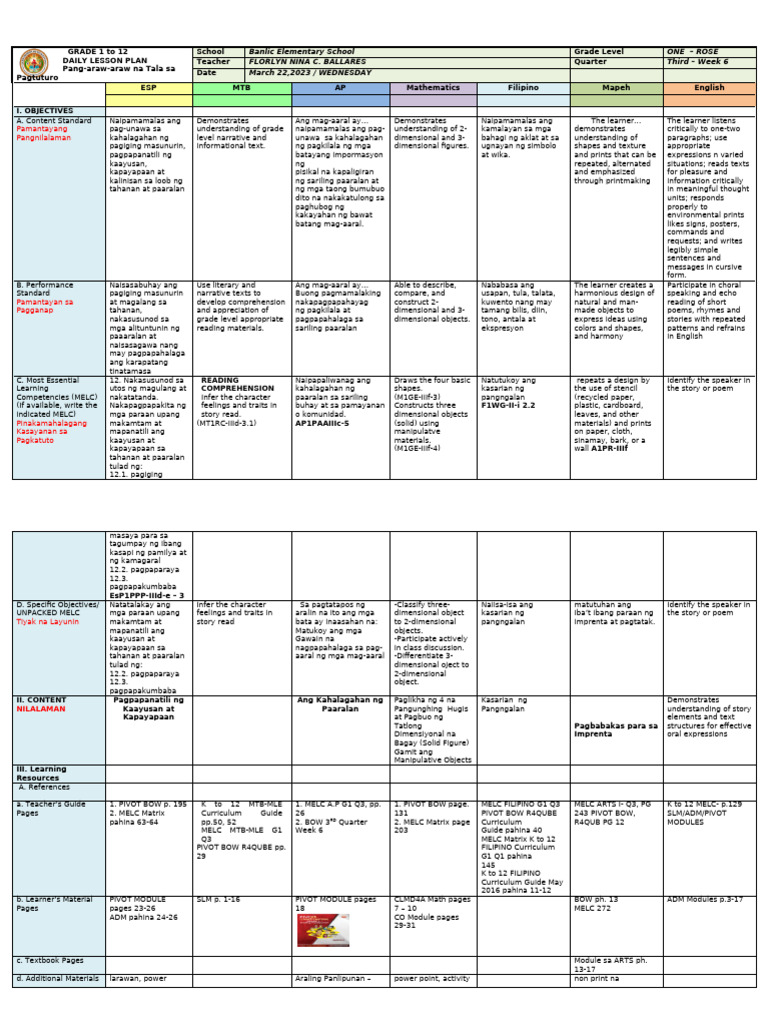 Q3 Week 6 Day 3 | PDF