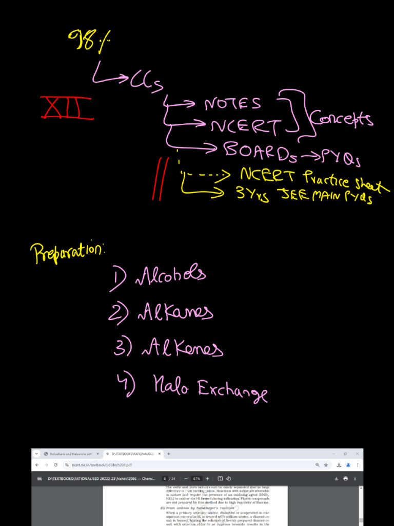 Haloalkanes and Haloarenes Boards Revision by Puneet Sir 01 Feb | PDF
