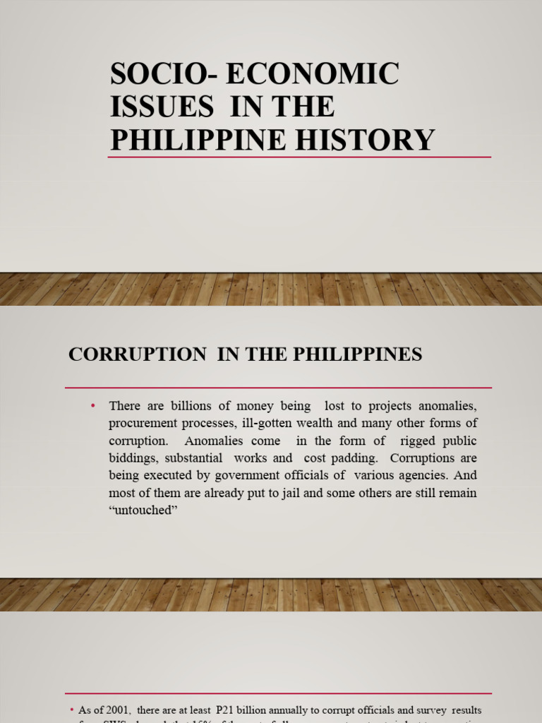 Socio-Economic Issues in Philippine History | PDF | Methamphetamine ...