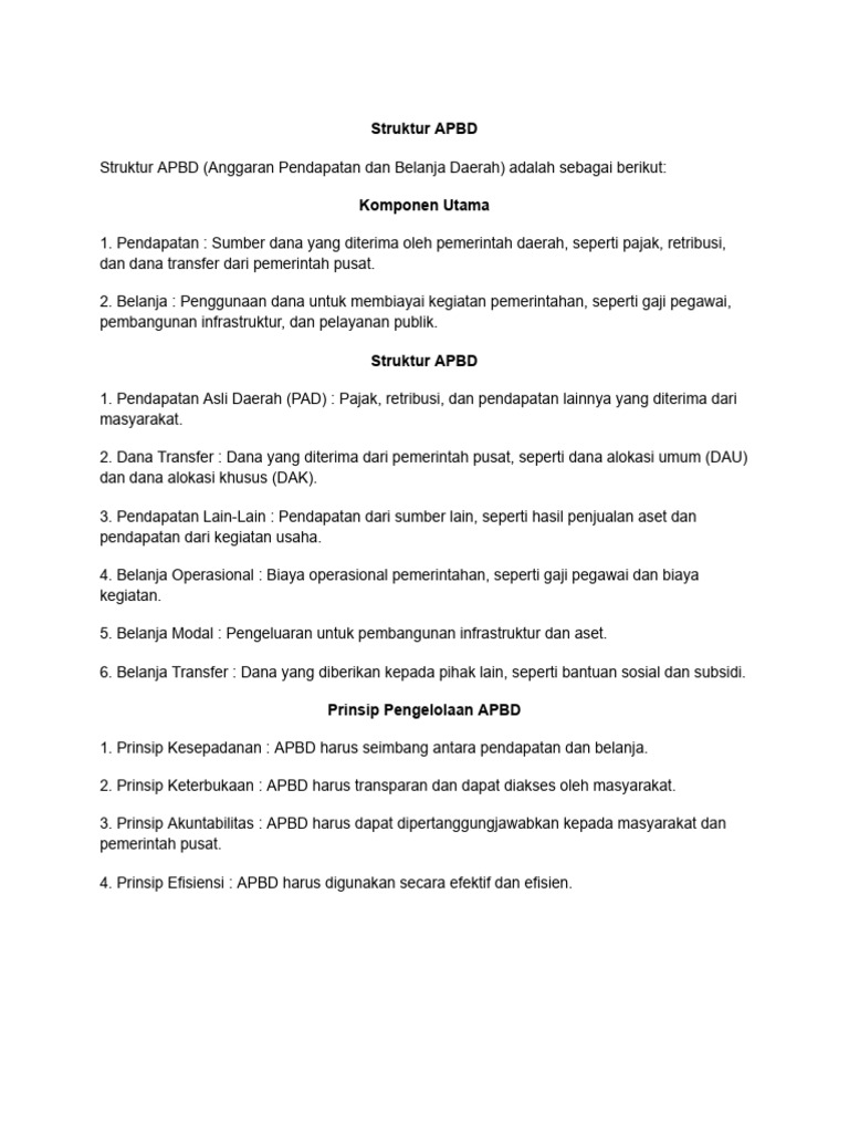 Struktur APBD | PDF