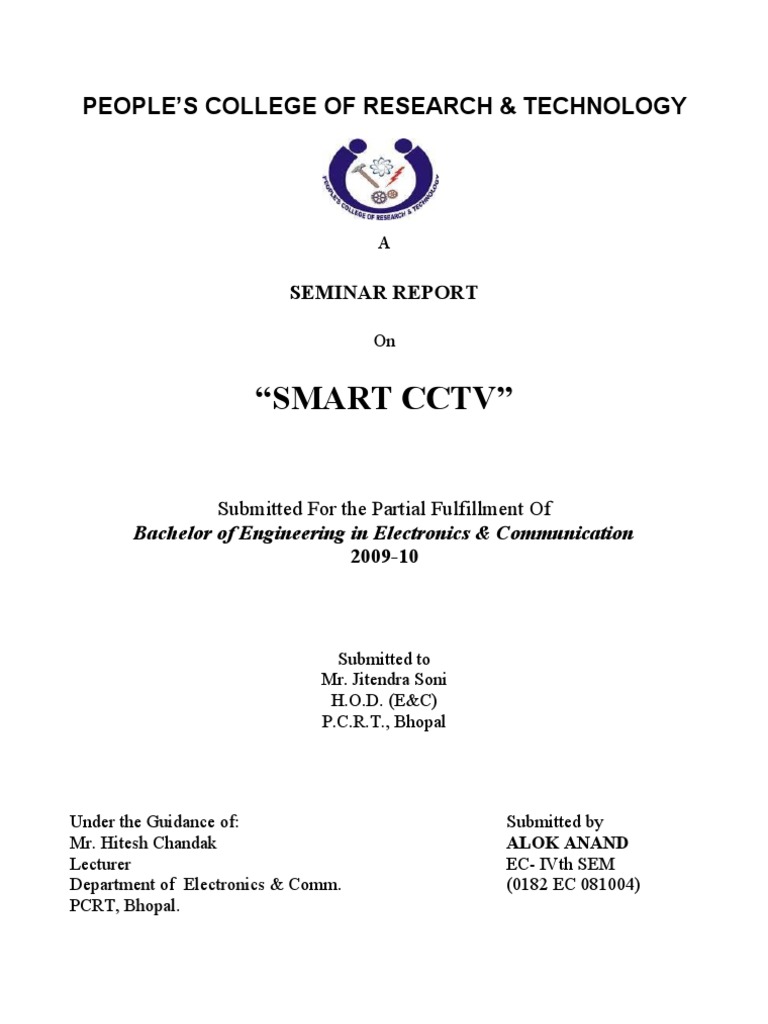 A Seminal Report On Smart CCTV - India Case Study | PDF | Closed ...