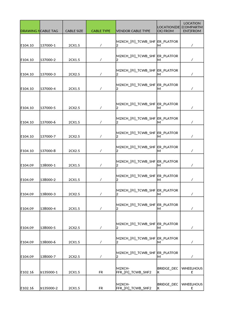 BS H115 E ZX DC01 - Cable Routing (Dock Stage) - 14.09.2023 | PDF