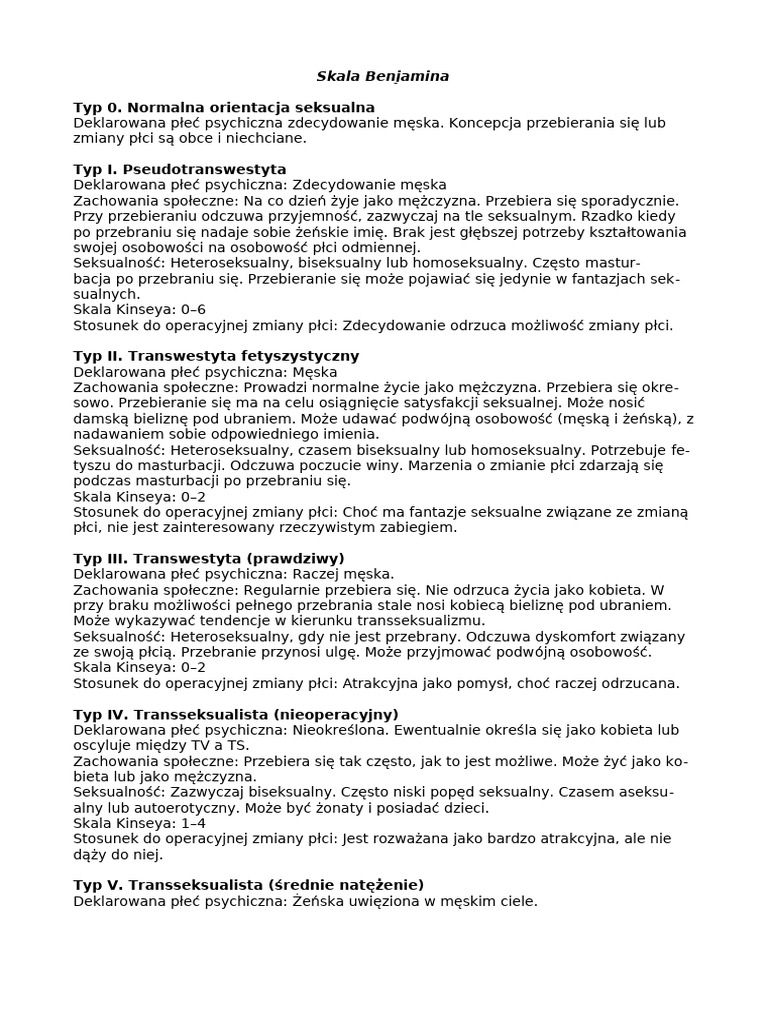 Seksuologia Skale, Modele Itp | PDF
