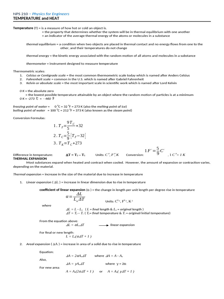Lesson-9.-Temperature-and-Heat | PDF | Calorie | Thermal Expansion