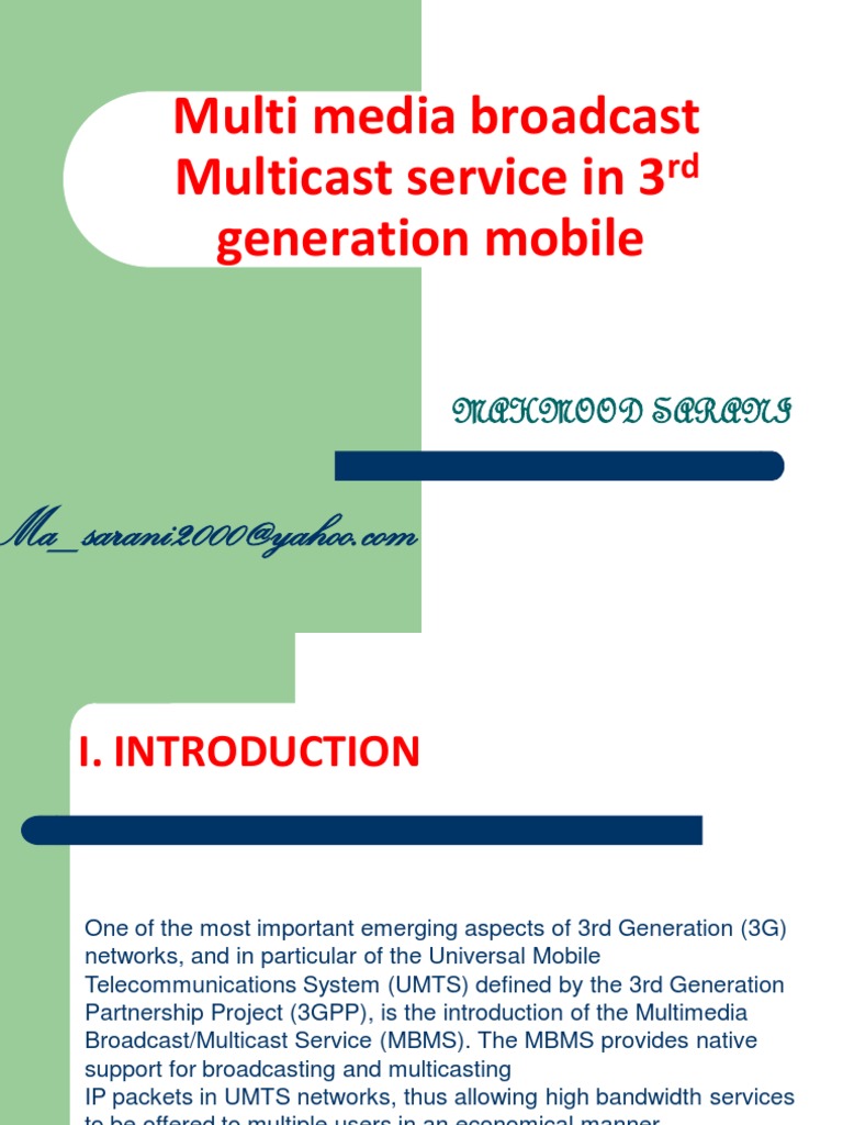 Multi Media Broadcast Multicast Service in 3 Generation Mobile | PDF ...
