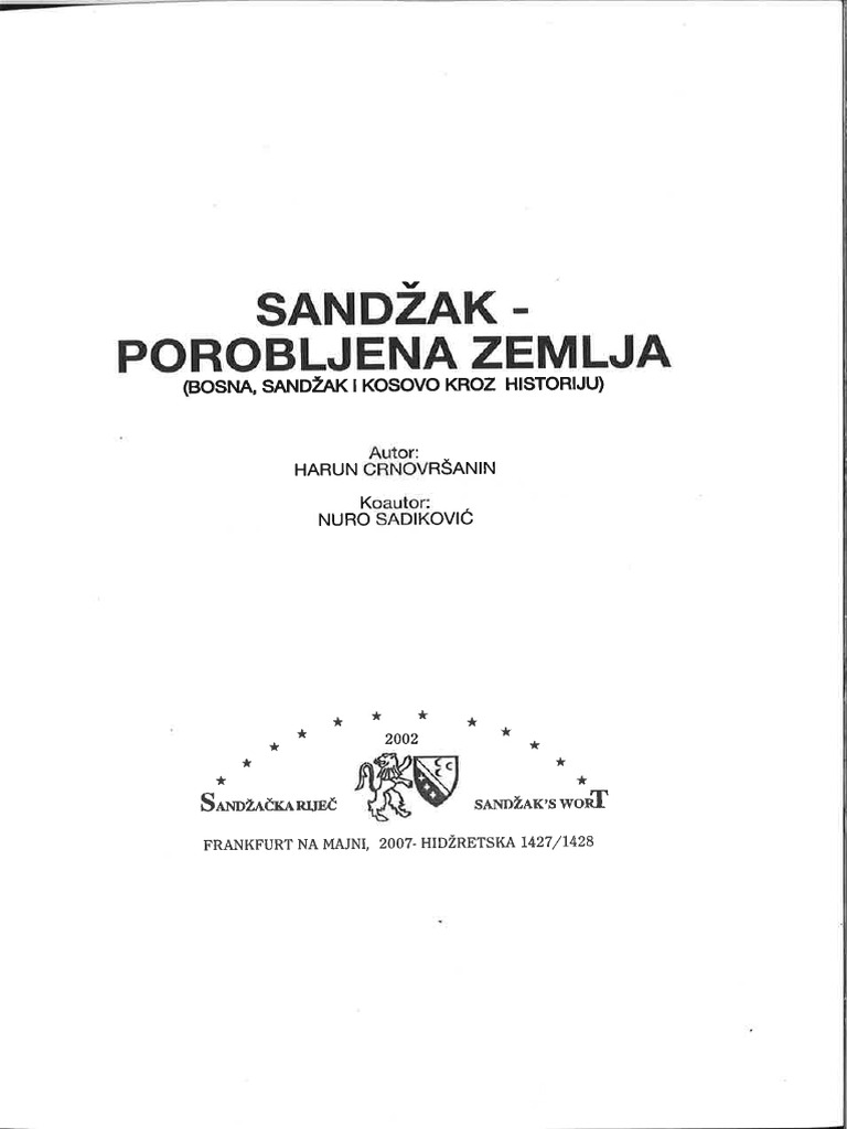 Sandzak Porobljena zemlja 1 | PDF