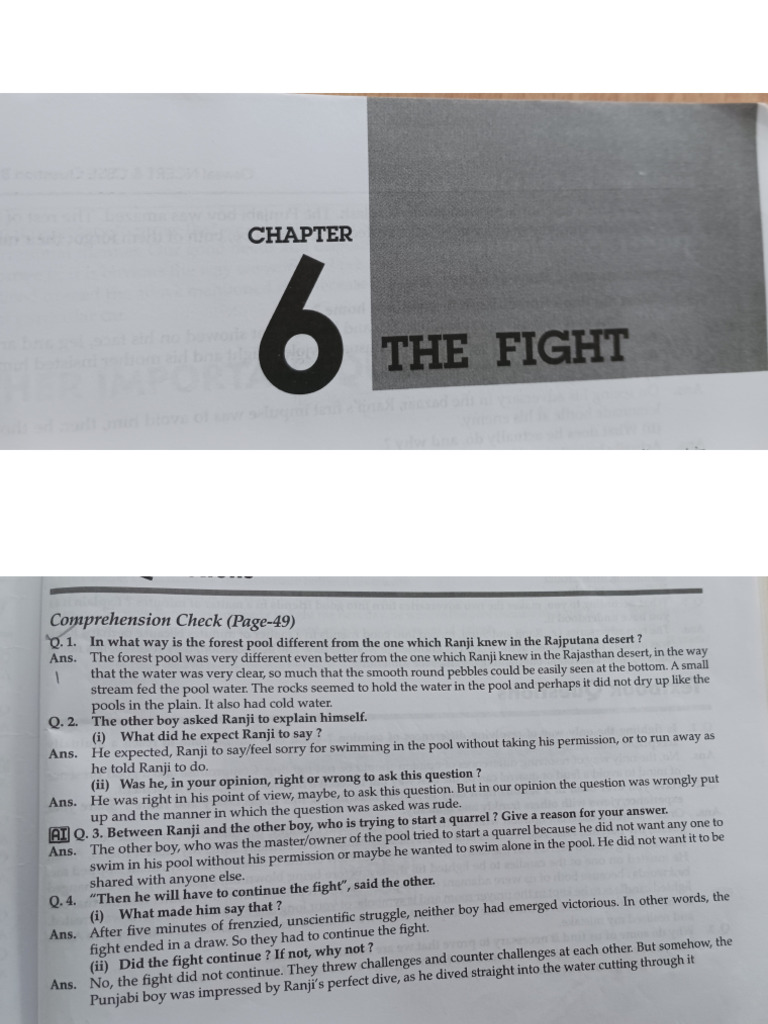 L.no 6 The Fight & L.no 7 A Visit To Cambridge Notes | PDF