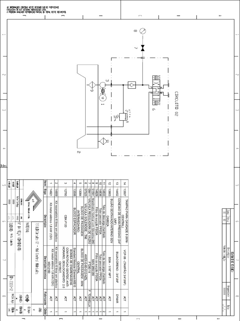 Esquema Hidráulico CIRCUITO 2 - OP 23153 - Metal Guincho | PDF