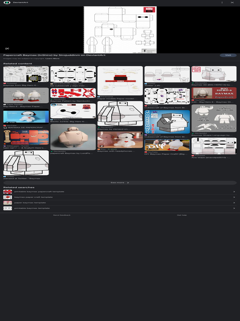 Baymax Papercraft Template - Google Search | PDF | Wood Products ...