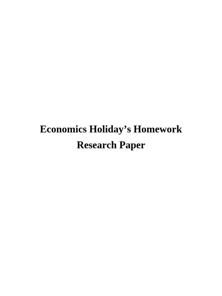 Economics Holidays Homework | PDF | Governance | Computer Security