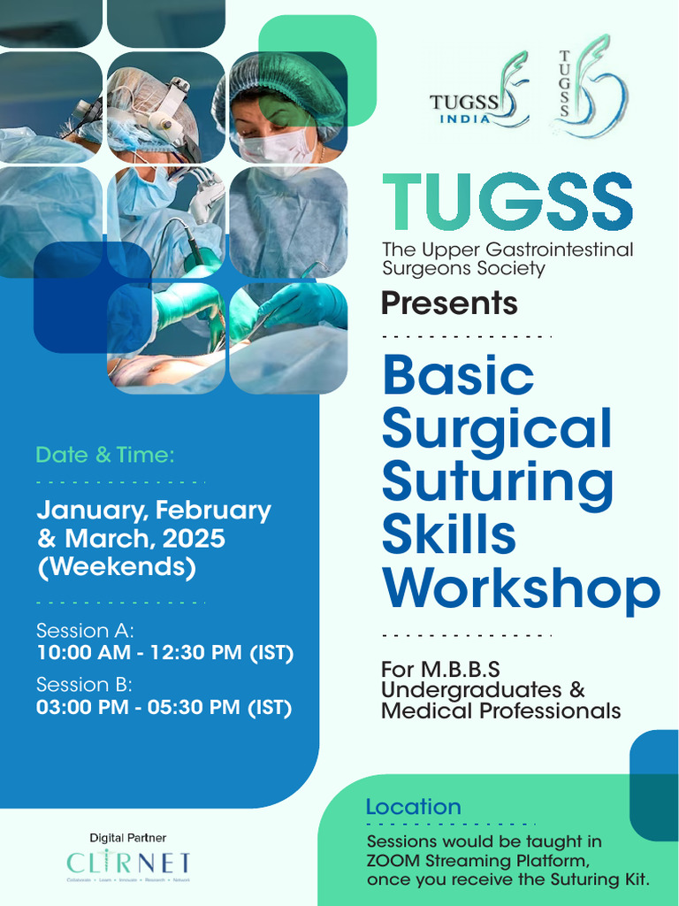 Surgical Suturing Skills Workshop 2025 | PDF | Surgical Suture | Surgery