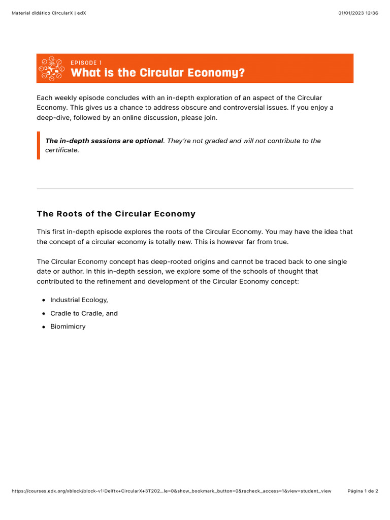 In Depth Understanding of Circular Economy - Some Roots | PDF