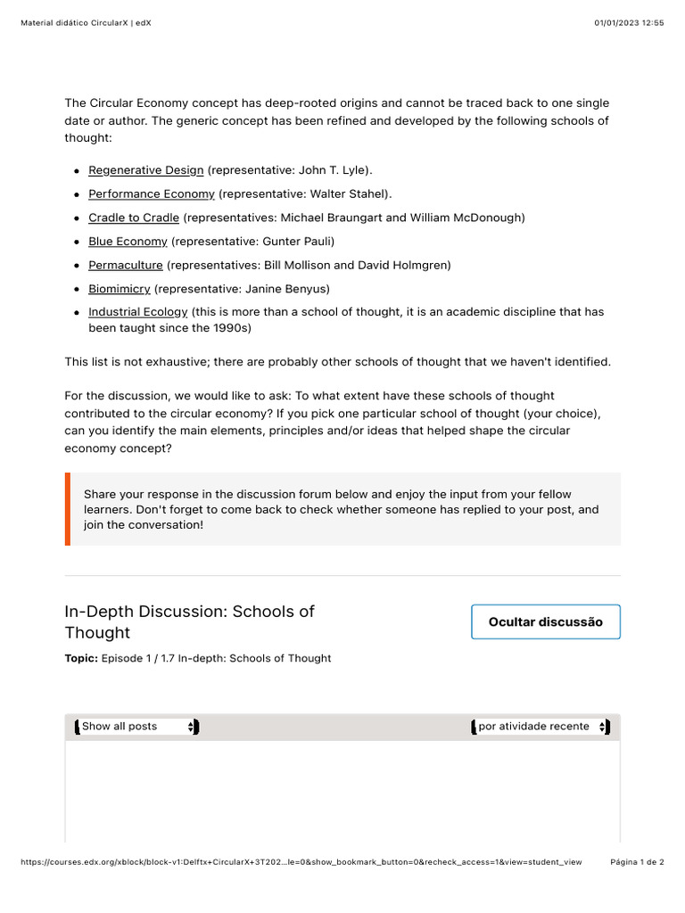 Schools of Thought in Circular Economy | PDF | Natural Environment ...