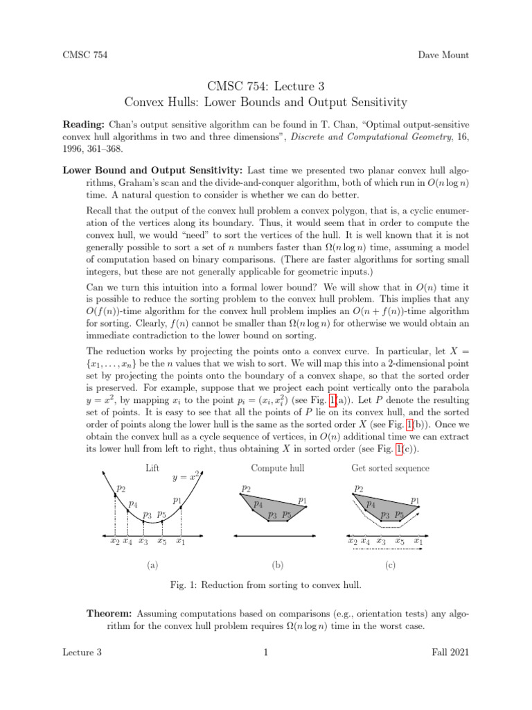 Convex Hulls Jarvis March & Chan's Algorithms | PDF | Time Complexity | Mathematics