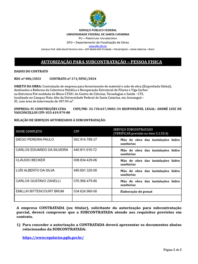(Modelo) Formulário 01 CPF | PDF