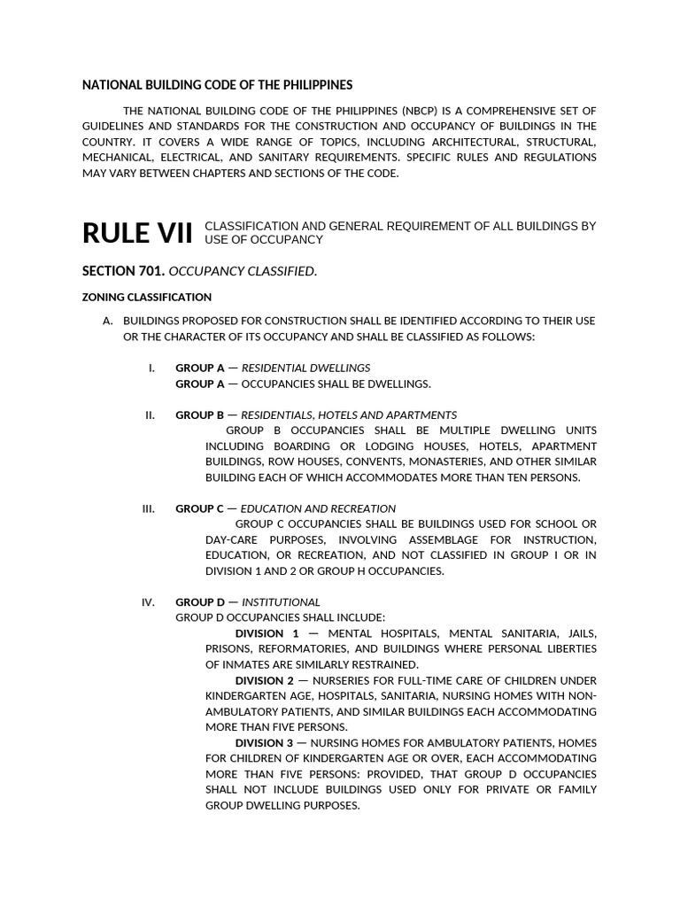 Philippine Building Code: Occupancy Rules | PDF | Ventilation (Architecture) | Building