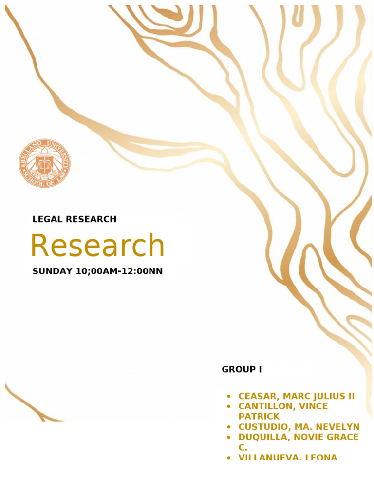 Legal Research Group Outline | PDF
