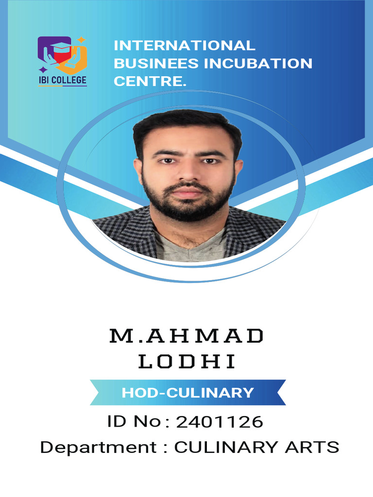 IBI EMPLOYEE CARD AHMAD LODHI. | PDF