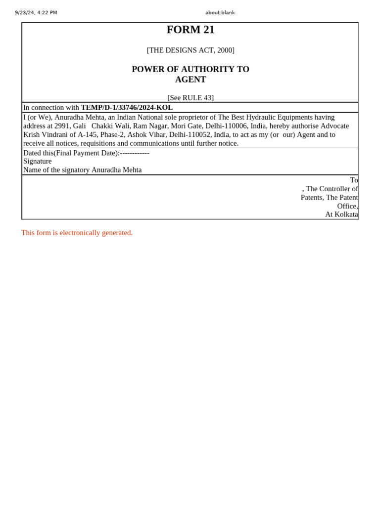 POA Design | PDF