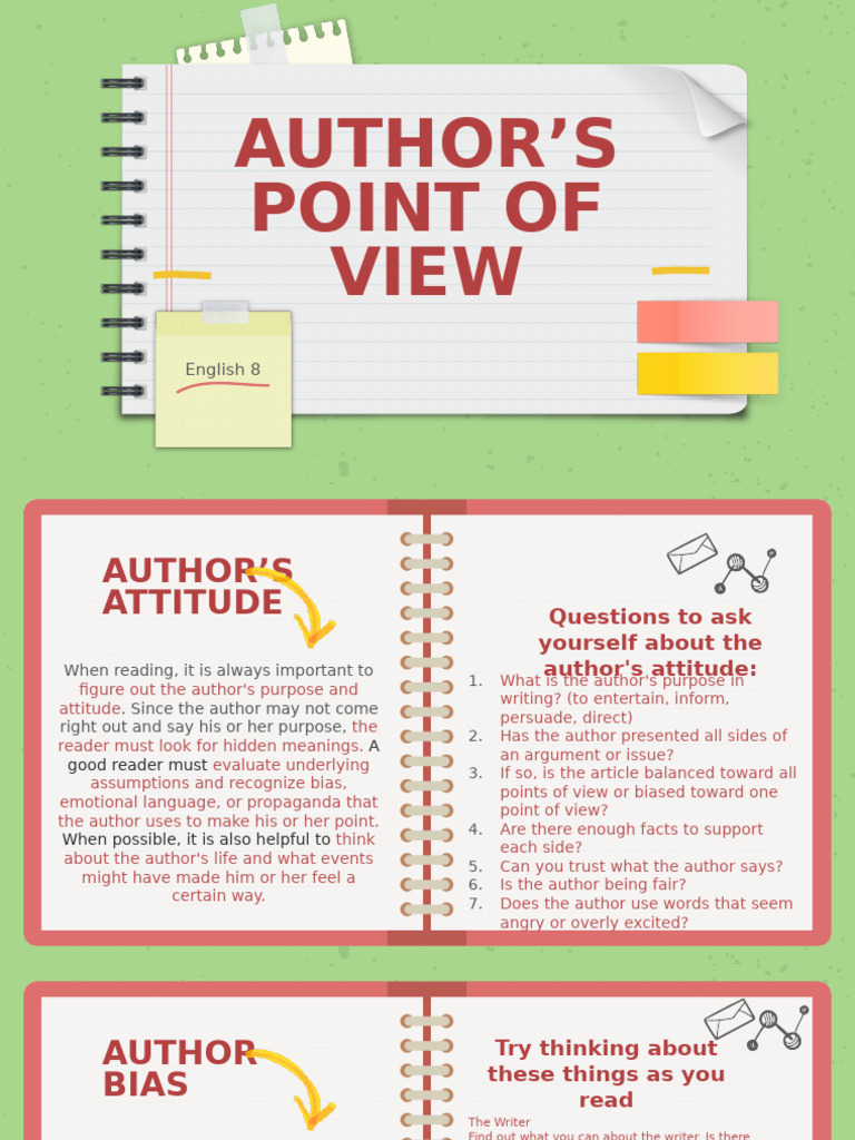 Authors Point of View Notes | PDF | Feeling | Bias