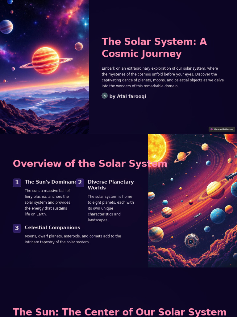 The Solar System A Cosmic Journey | PDF | Solar System | Planets