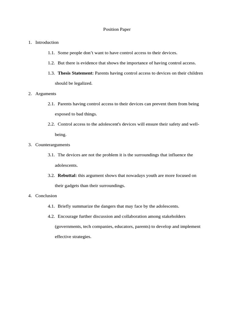 Position Paper GE8 | PDF | Adolescence | Violence