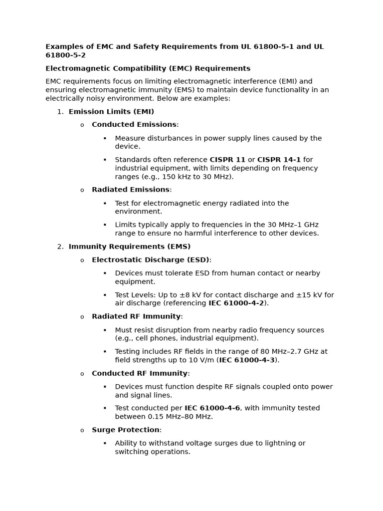 UL61800-5-X Requirements | PDF | Electromagnetic Interference ...