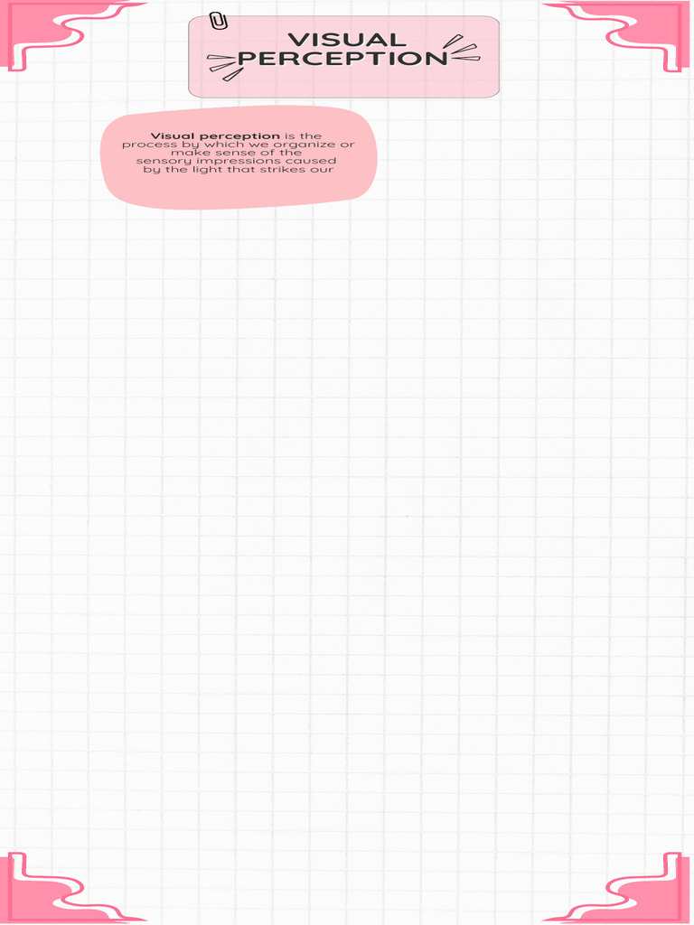Understanding Visual Perception | PDF