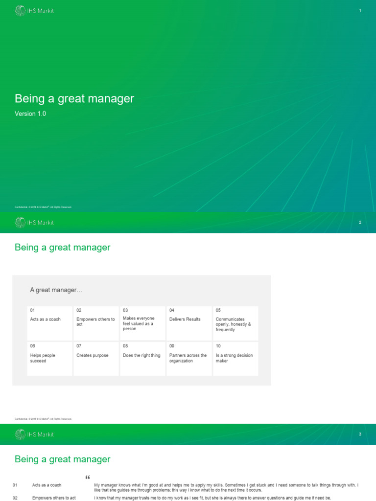 Being a Great Manager | PDF