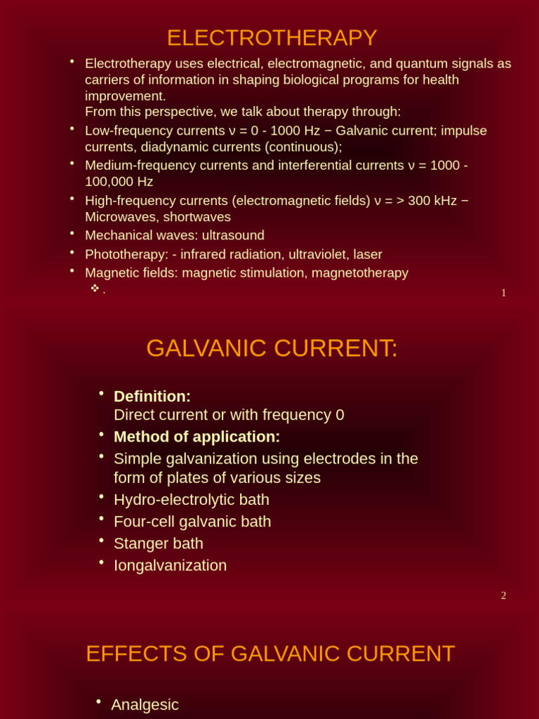 Electrotherapy: Techniques and Benefits | PDF | Anatomical Terms Of ...