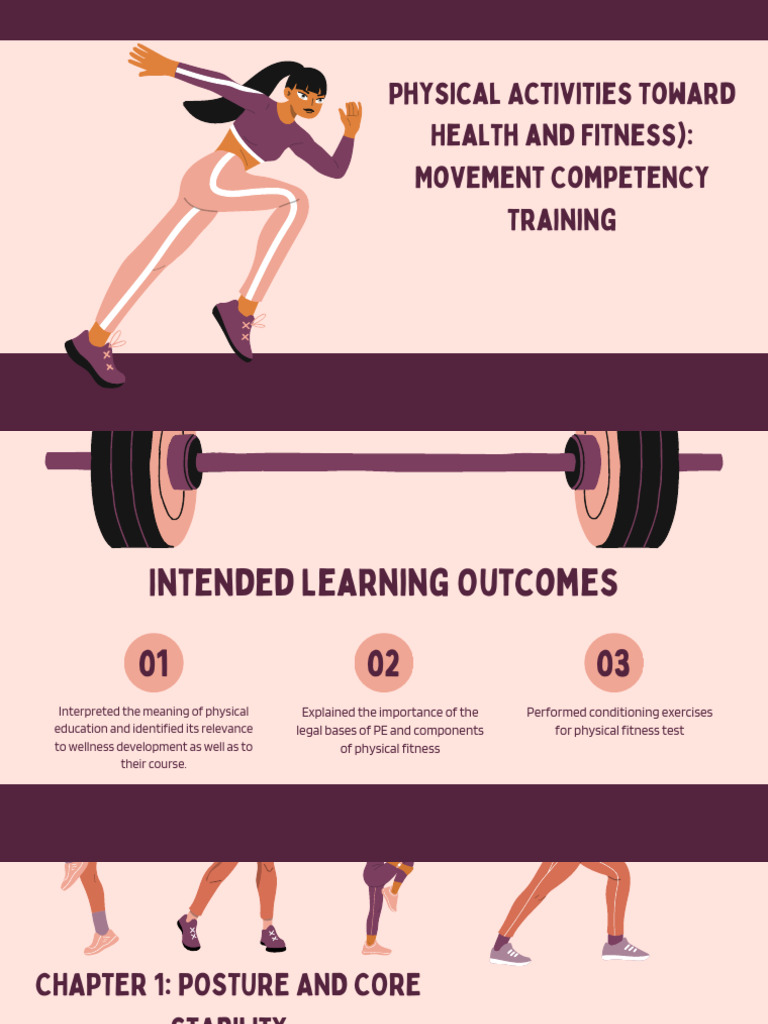 Beige and Purple Illustrated Physical Education Physical Fitness ...