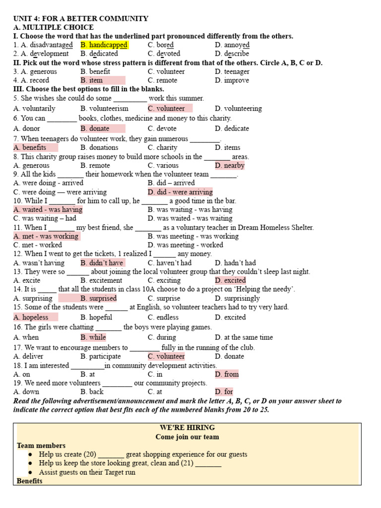 UNIT 4 PĐ E10 HS | PDF | Influenza