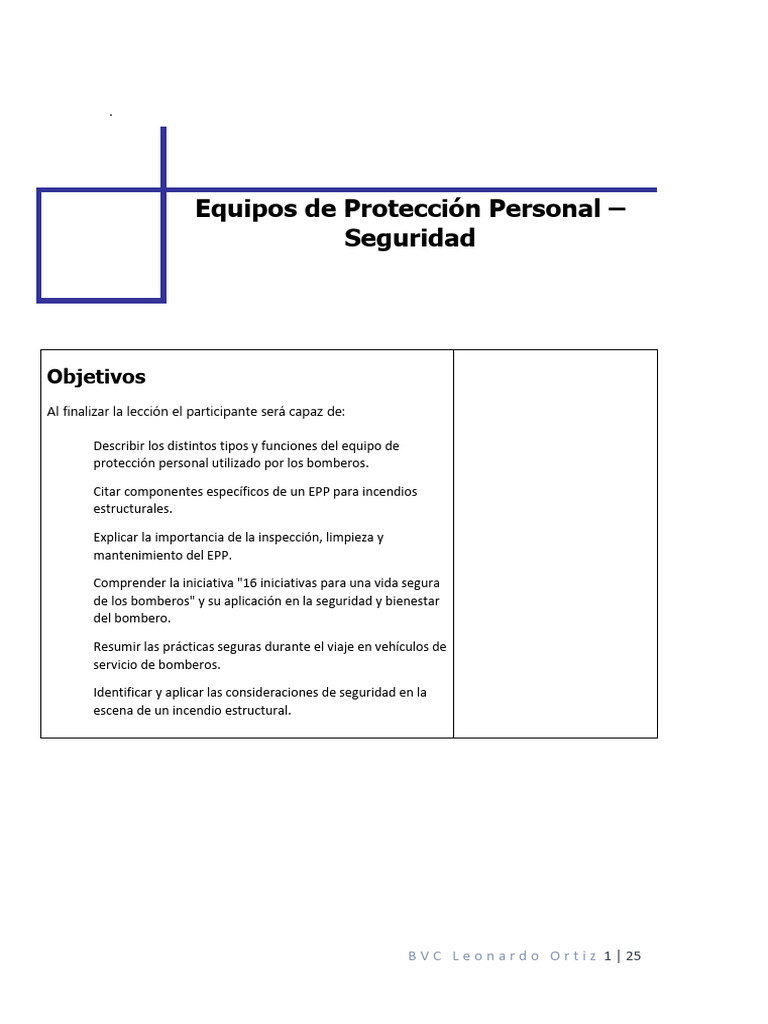 MANUAL DEL PARTICIPANTE EPP-Seguridad | PDF | Bombero | Camión