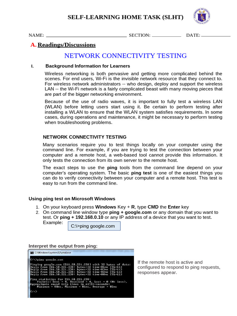 module in network connectivity | PDF | Ip Address | Computer Network