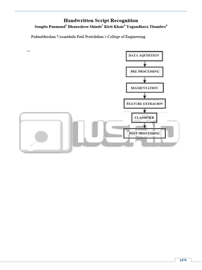Handwritten Script Recognition | PDF | Optical Character Recognition | Neuron