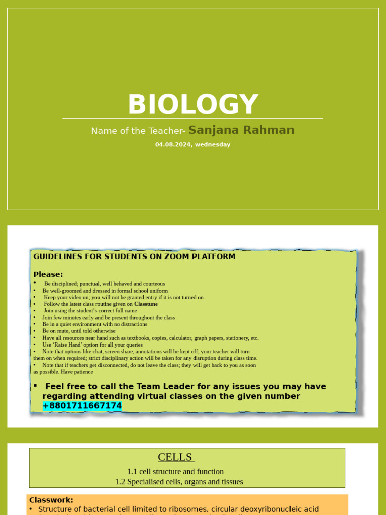 Chapter 1 | PDF | Tissue (Biology) | Cell (Biology)