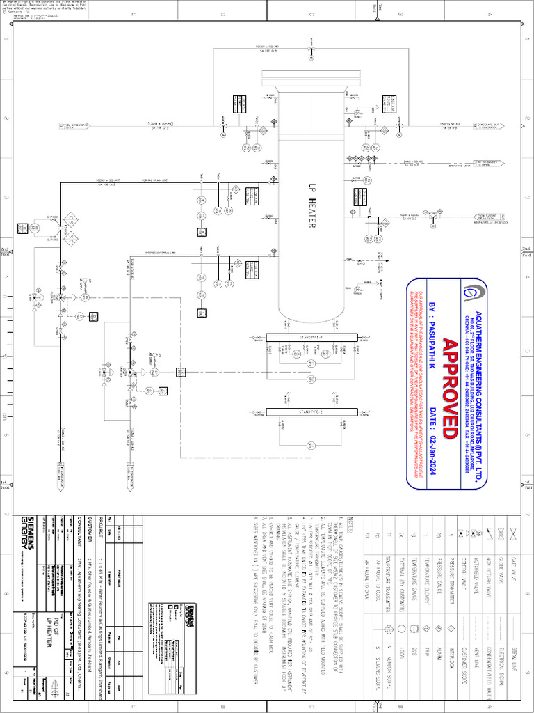 Approved PID of LP Heater 62OP43133 - U1 - 643010308 - Rev | PDF