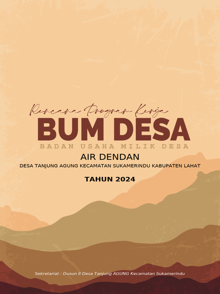 Rencana Kerja BUM Desa Air Dendan 2024 | PDF