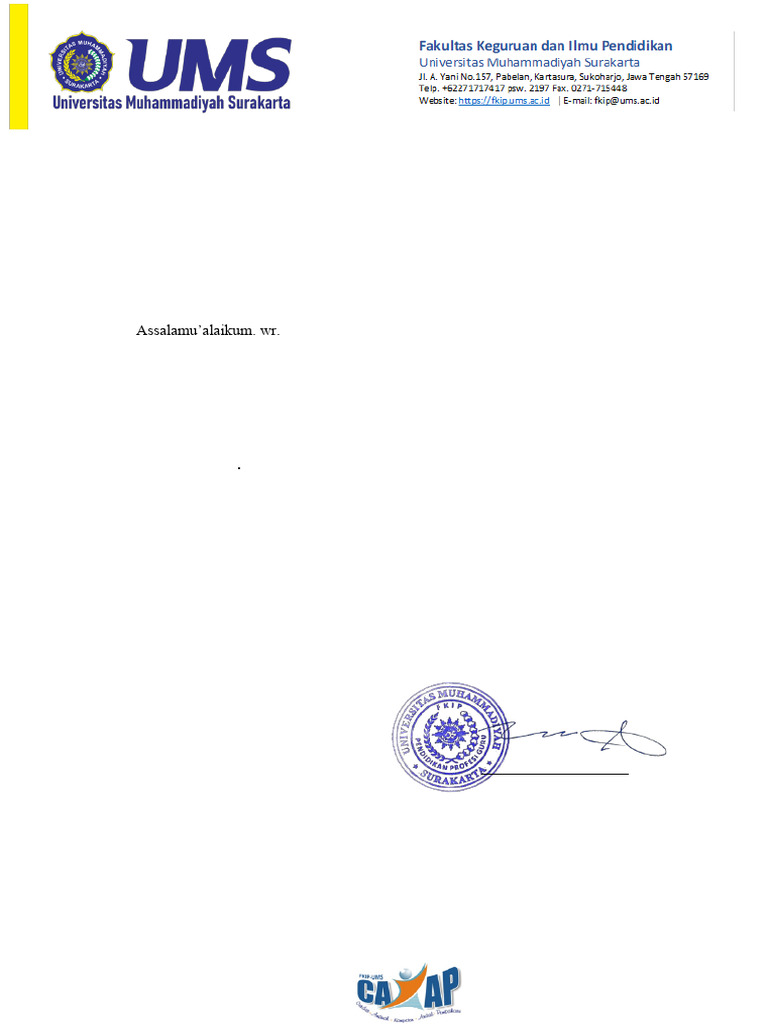 2025 02 03 Undangan Yudisium Luring Pilot 2 & Retaker FKIP UMS | PDF