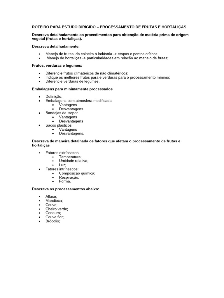 Roteiro para Estudo Dirigido Vanderlei | PDF