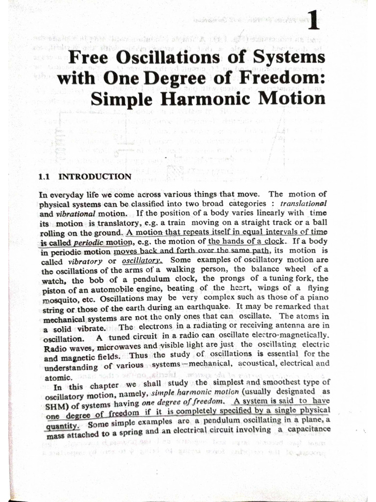 Waves & Optics, SHM 1 | PDF