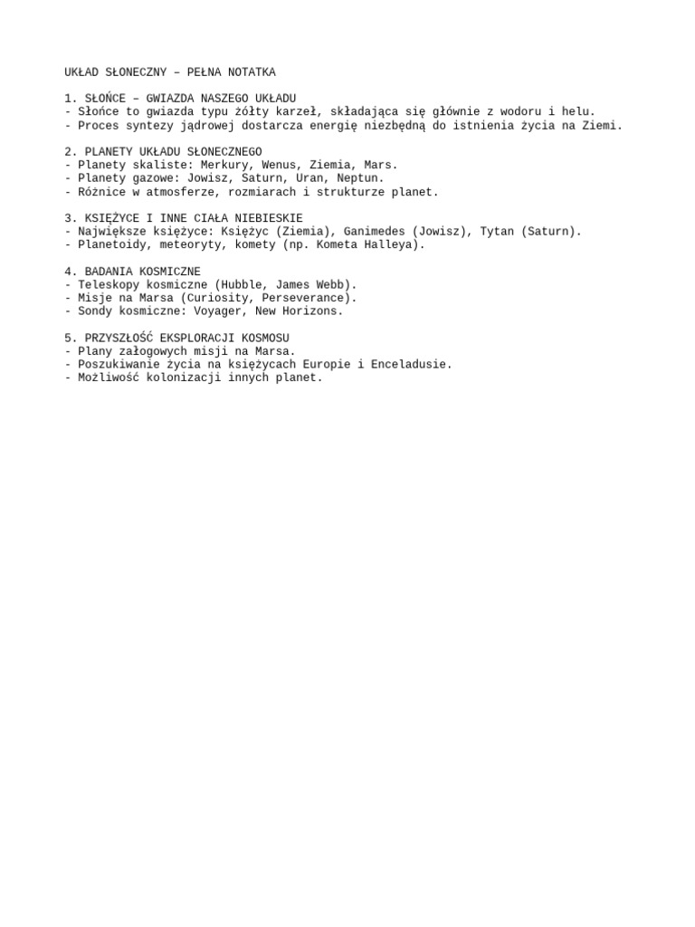 Uklad Sloneczny | PDF