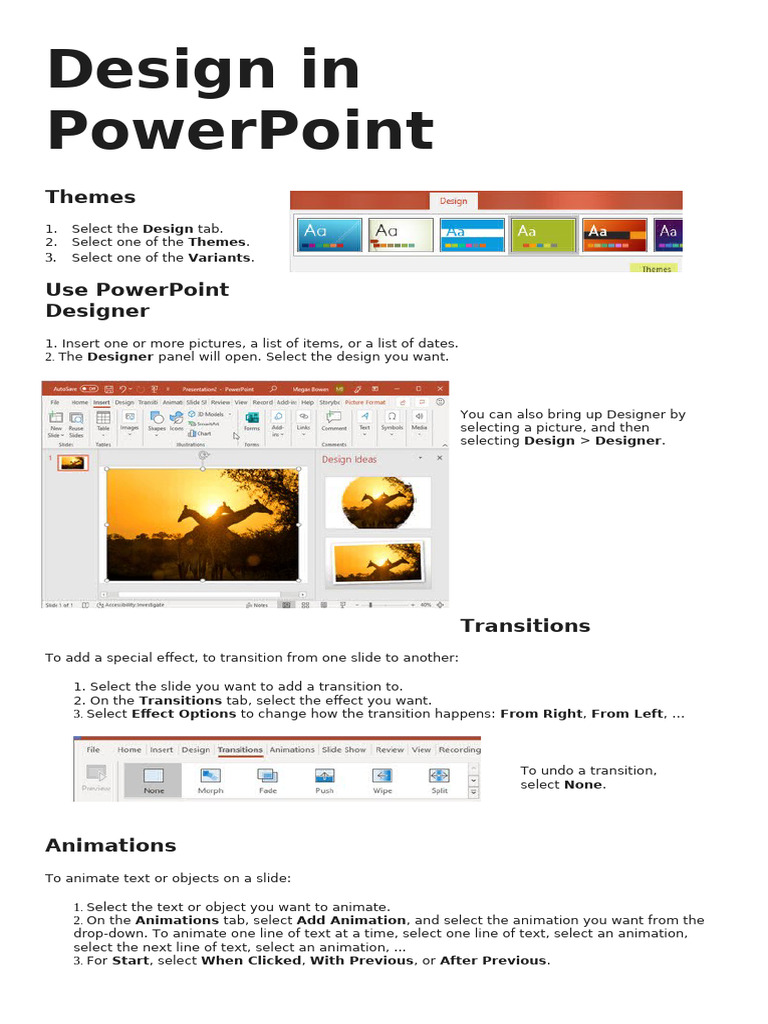 Design in PowerPoint | PDF