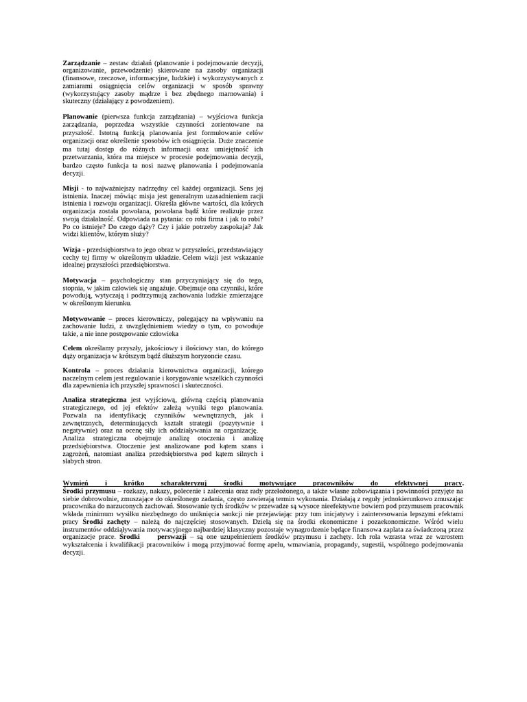 Sciaga Zarzadzanie | PDF